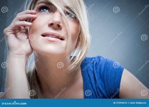Lonely Wistful Woman Stock Image Image Of Mood Contemplation 37494415