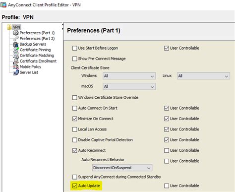 Auto Update Cisco Anyconnect Vpn Xml Server List Cisco Community