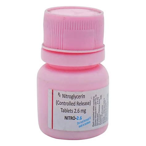 Nitroglycerin 26 Mg Tablet At ₹ 250bottle Nitroglycerin Tablet In