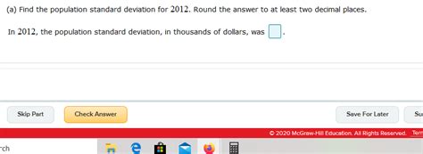Solved A Find The Population Standard Deviation For Chegg