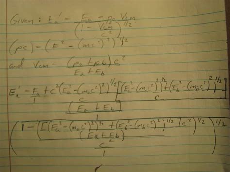 Help With Energy Momentum Relation