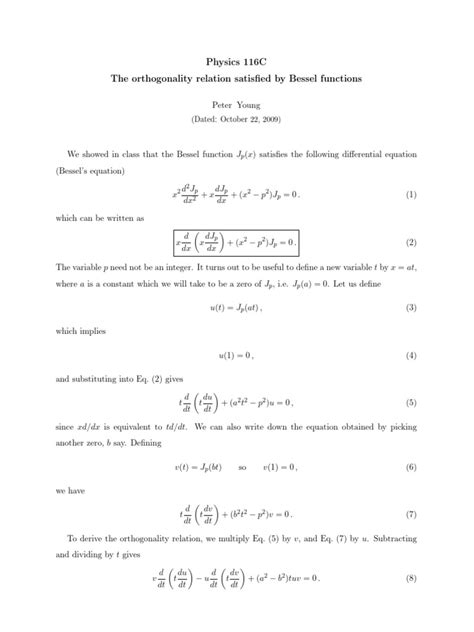 orthogonality bessel functions 2 download free pdf differential