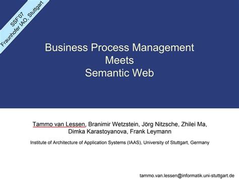 Bpm Meets Semantic Web Ppt