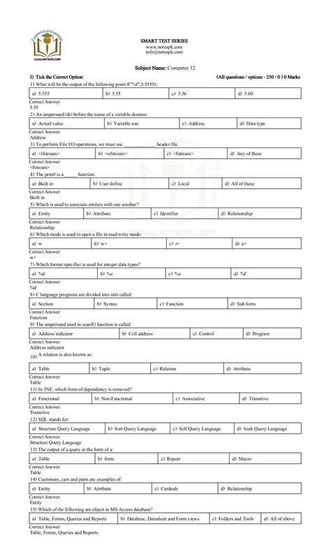 12th Computer Science Solved Mcqs Full Book Winaspire