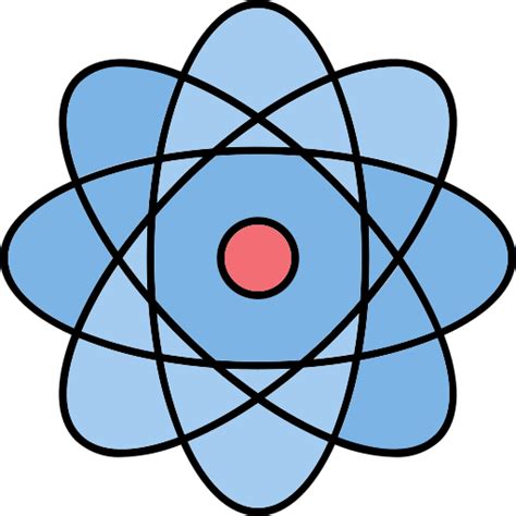 Atom Generic Outline Color Icon