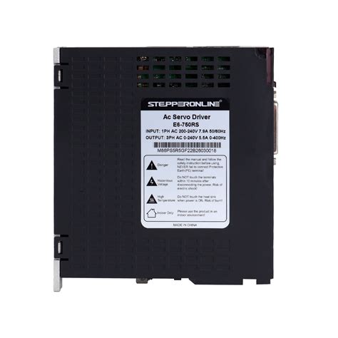 E6 Series 750W AC Servo Motor Kit 3000rpm 2 39Nm 17 Bit Encoder IP65 E6 RS750H2A2 M17S