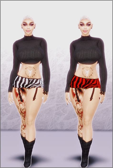 Vj Zebra Skirts For Eve 6 Requested Downloads The Sims 4 Loverslab