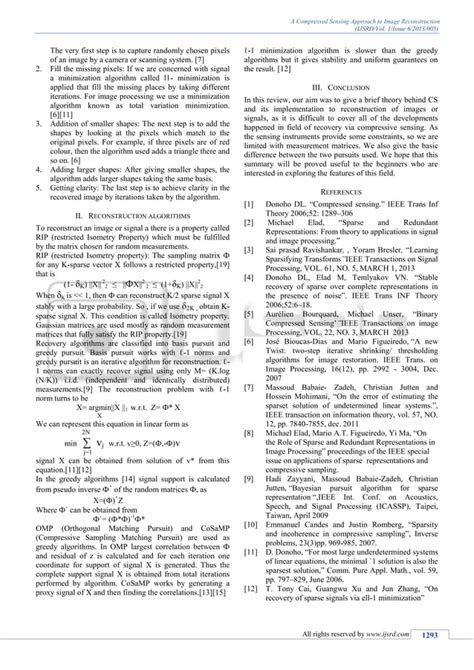 A Compressed Sensing Approach To Image Reconstruction Pdf