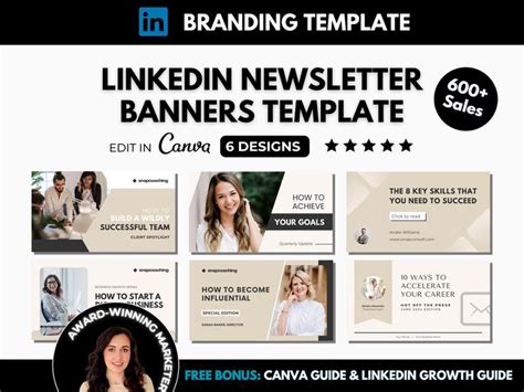 Linkedin Newsletter Banner Template Thumbnail Canva Template Professional Linkedin Newsletter