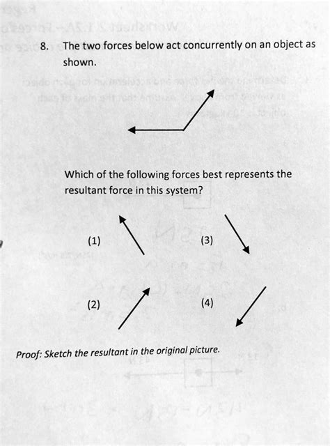 Solved The Two Forces Below Act Concurrently On An Object As Shown 8
