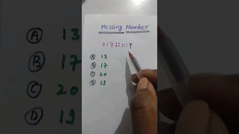 Number Analogyreasoning Short Tricks Find The Missing Numbershorts