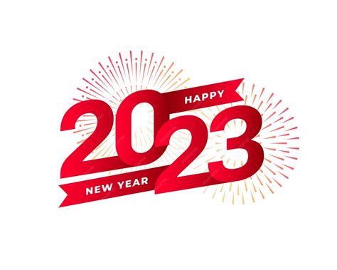 Free Vector Happy New Year 2023 Celebration Background With Firework