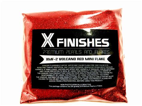 X Finishes Volcano Red Mini Flake 85g 3oz Pack