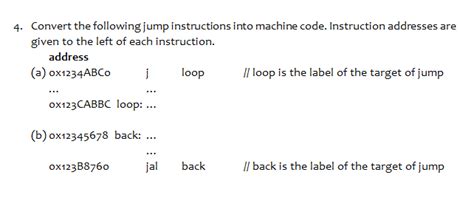 Solved Convert The Following Jump Instructions Into Chegg