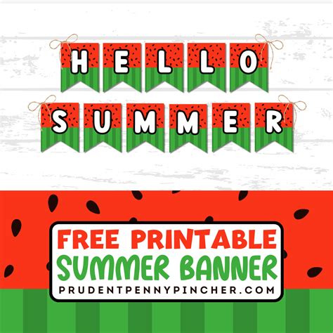 Free Printable Summer Banner Prudent Penny Pincher
