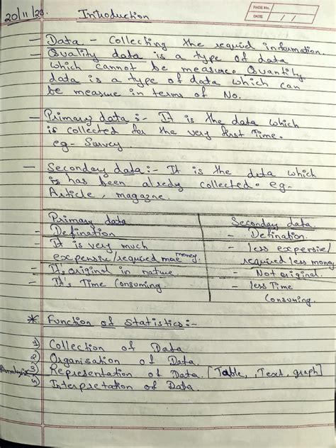 Stats Notes Pdf