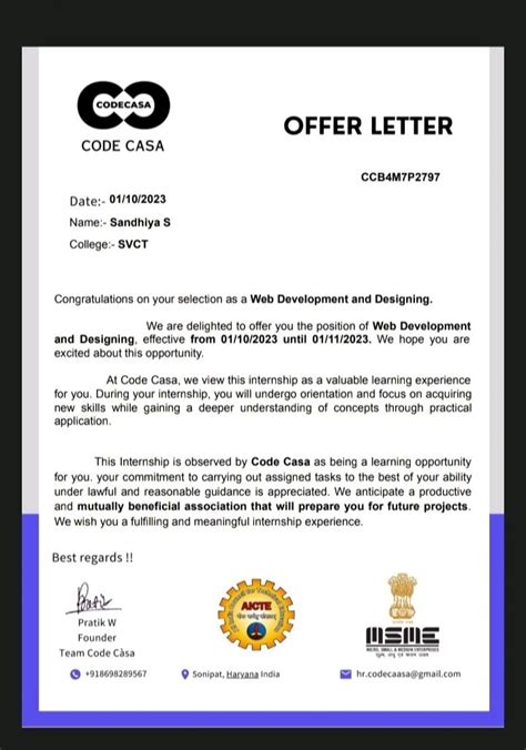 Sandhiya S On Linkedin Codecasa Webdevelopment Onlineinternship
