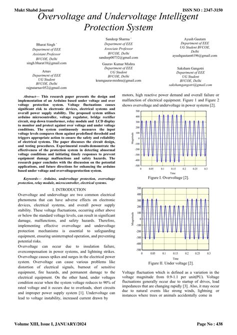 pdf overvoltage and undervoltage intelligent protection system