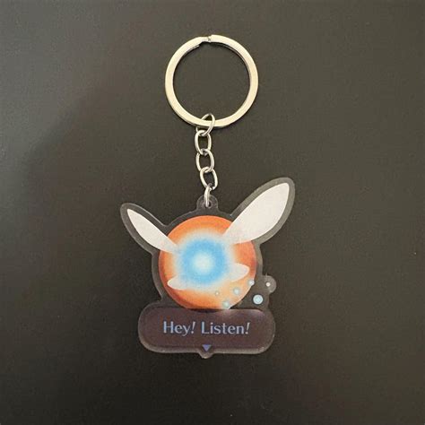 The Legend Of Zelda Ocarina Of Time Navi “hey Listen ” Keychain Etsy