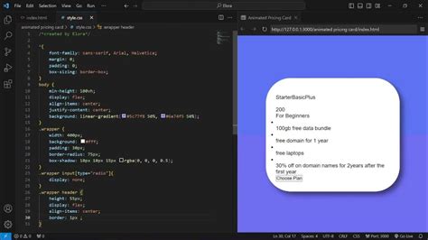 Animated Pricing Card Youtube