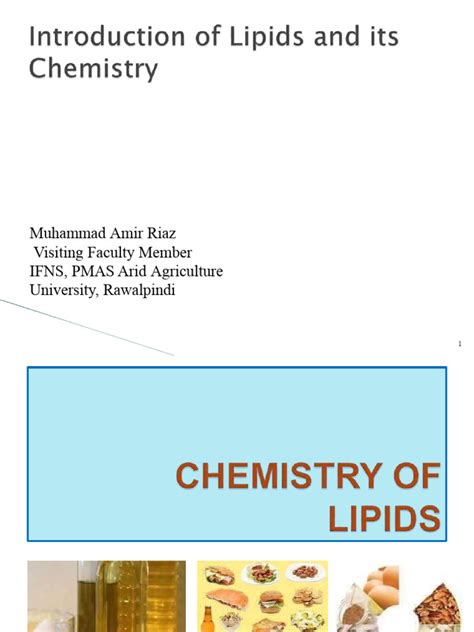 Introduction To Lipids And Its Chemistry Pdf Lipid Fatty Acid