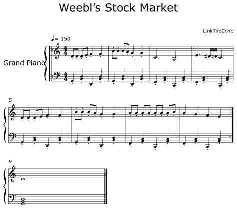 Weebls Stock Market Sheet Music For Piano