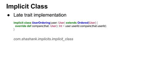 Understanding Implicits In Scala Ppt