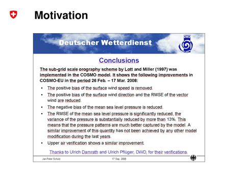 Ppt Parametrization Of Subgrid Scale Orographic Drag In The Cosmo