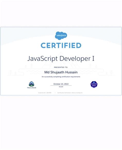 Md Shujaath Hussain On Linkedin Salesforcecertified Salesforce Javascript