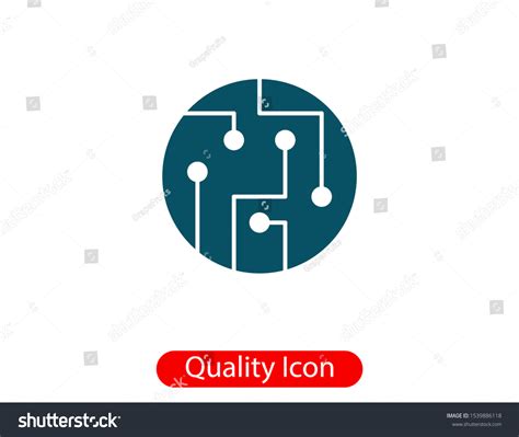 Microcircuit Icon Processor Icon Technology Symbol Stock Vector Royalty Free 1539886118
