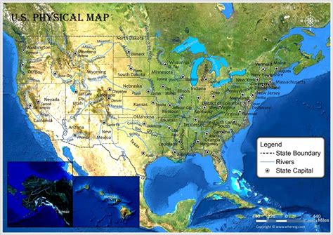 Landforms Of The United States Of America And Usa Landforms Map
