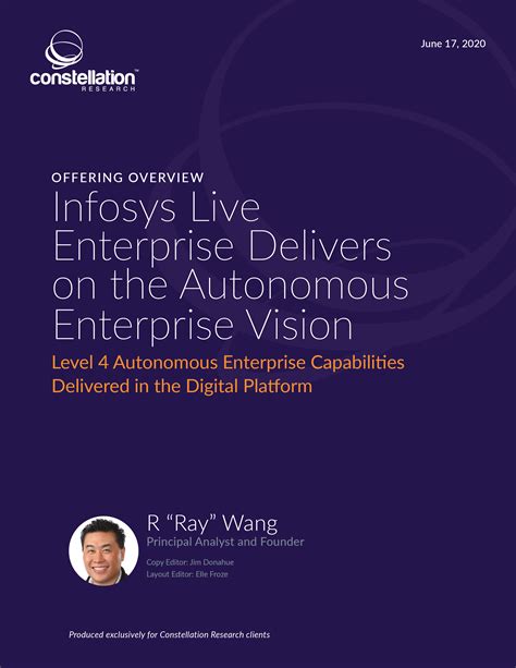 Infosys Live Enterprise Delivers On The Autonomous Enterprise Vision Constellation Research Inc