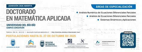 Postulaciones Abiertas Al Doctorado En Matemática Aplicada Admisión