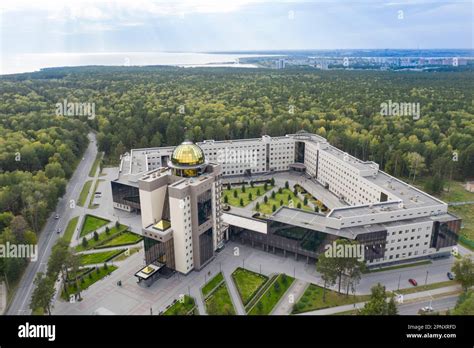 Aerial View Of The New Building Of Novosibirsk State University Against The Background Of The