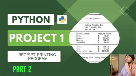 Python Projects For Beginner Project 1 Part 2 Creating A Receipt Printing Program Youtube