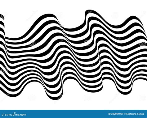 Abstract Black And White Curve Wave Stripe Line Pattern Eps 10 Stock