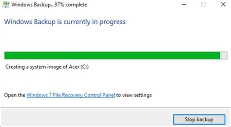 Solved Windows 7 Backup Hangs At 97 Or 57 Problem Qiling