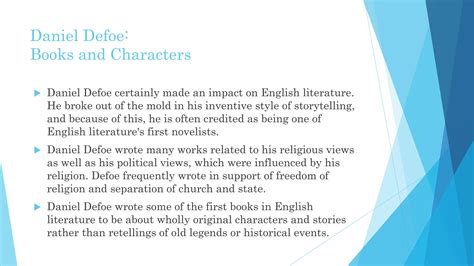 Daniel Defoe Life And Works English Literaturepptx