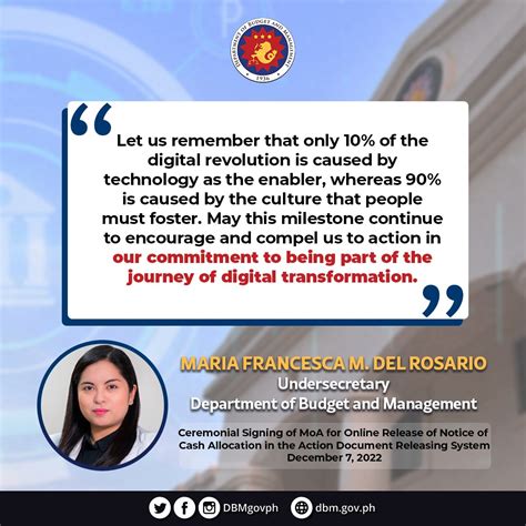 DBM Philippines On Twitter DBM Undersecretary For ICT Maria Francesca