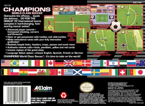 Champions World Class Soccer Super Nintendo Videogamex