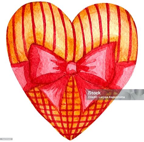 수채화 하트 발렌타인 데이 레드 퍼플 바이올렛 하트 세트 해피 발렌타인 데이 카드 나무와 패브릭 하트 삽화 세트입니다 손으로 그린 다양한 하트들이 하얀 종이 배경에 분리되어