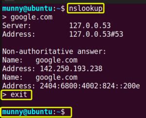 The Nslookup Command In Linux Practical Examples The Nslookup Command In Linux Practical Examples
