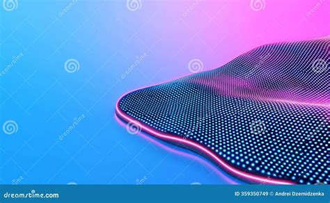 A Gradient Texture Background With A Dot Blue Pattern And Screen Led Light Creating An Abstract