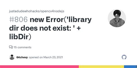 New Error Library Dir Does Not Exist Libdir Issue Justadudewhohacks