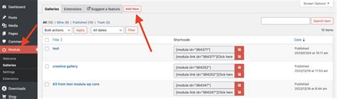 how to create a modula gallery with captions and titles under the images