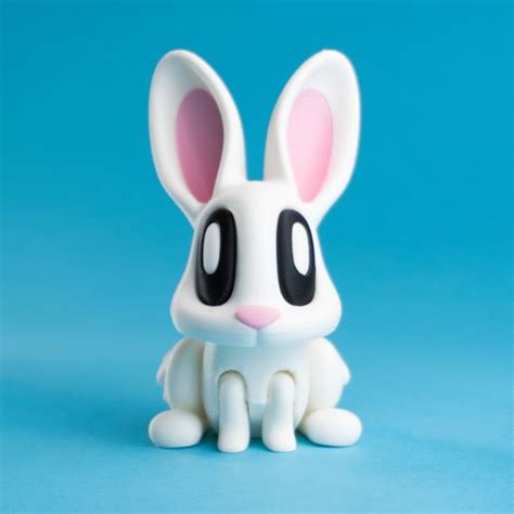 🎨 Blob Bunny 2025 Update Articulated Flexi Art Toy And Magnetic Carrot・ 3d File For 3d