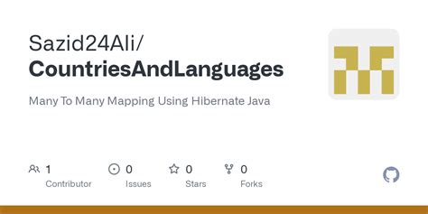 Github Sazid24alicountriesandlanguages Many To Many Mapping Using Hibernate Java
