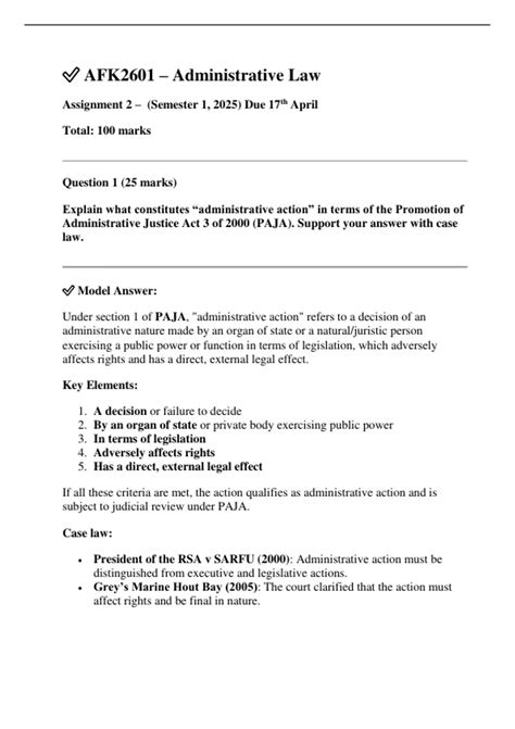 Afk2601 Assignment 2 2025 Semester 1 Due 17 April 2025 Afk2601