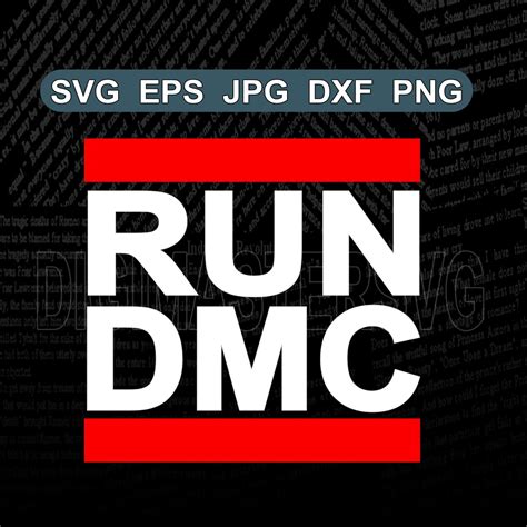 Run Dmc White And Red Color Svg Eps Png Dxf  File Etsy Hong Kong