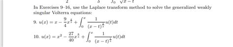 solved in exercises 9 16 use the laplace transform method